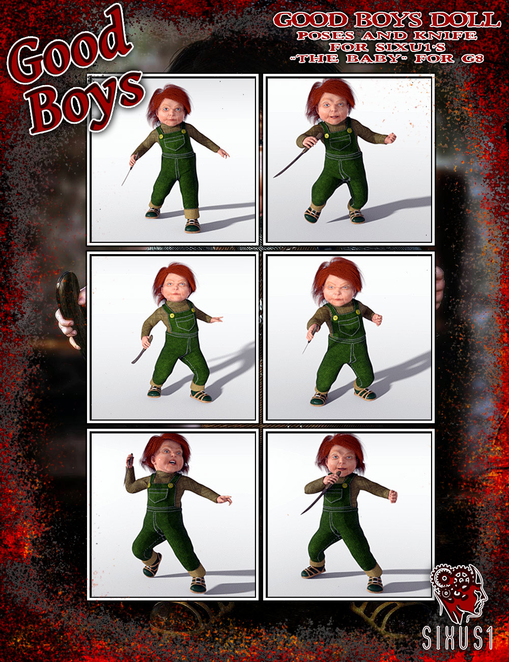 Good Boys Doll Mini Pose Pack | Daz 3D