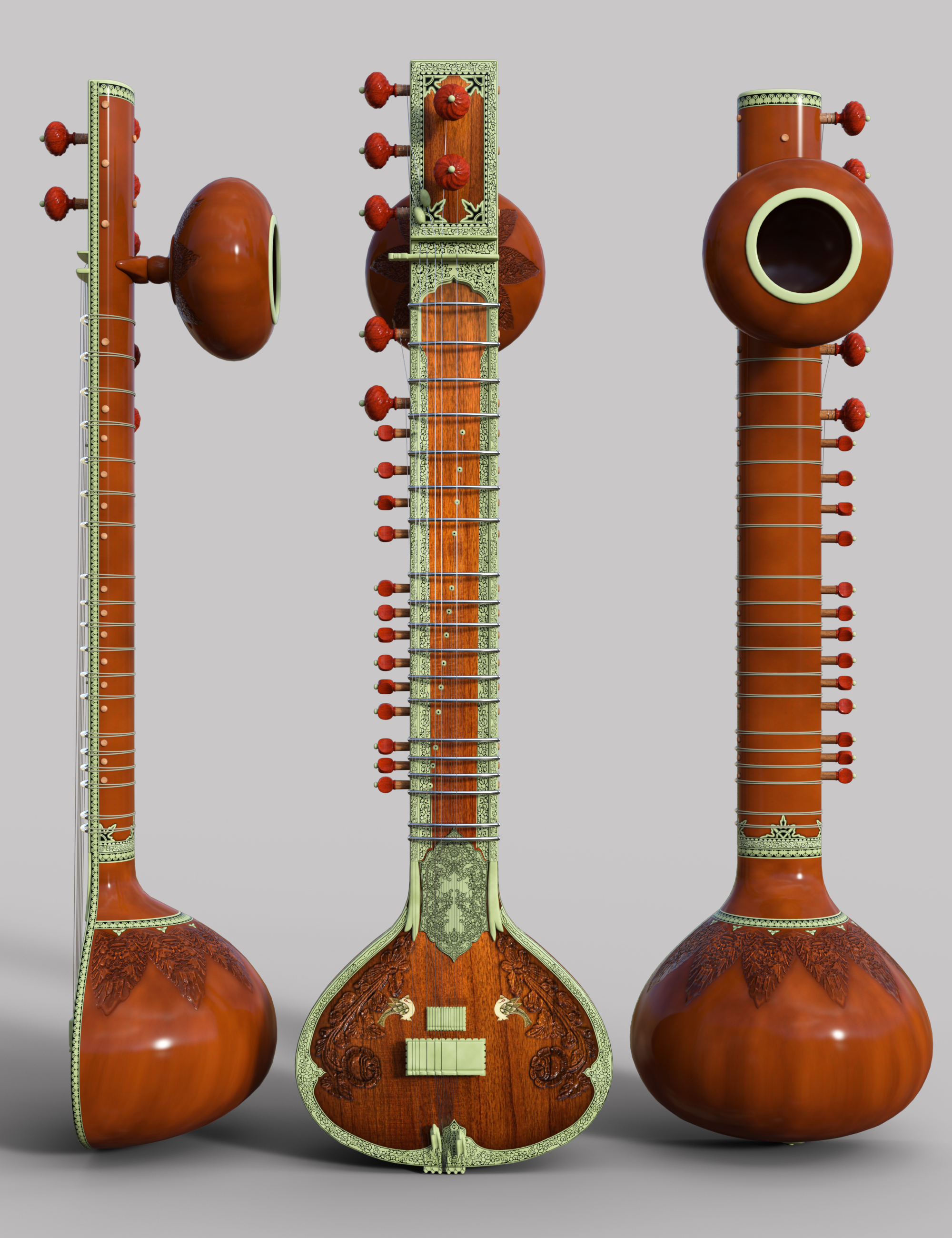 Sitar and Tabla | Daz 3D