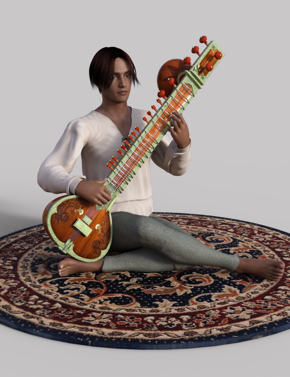 Sitar and Tabla | Daz 3D