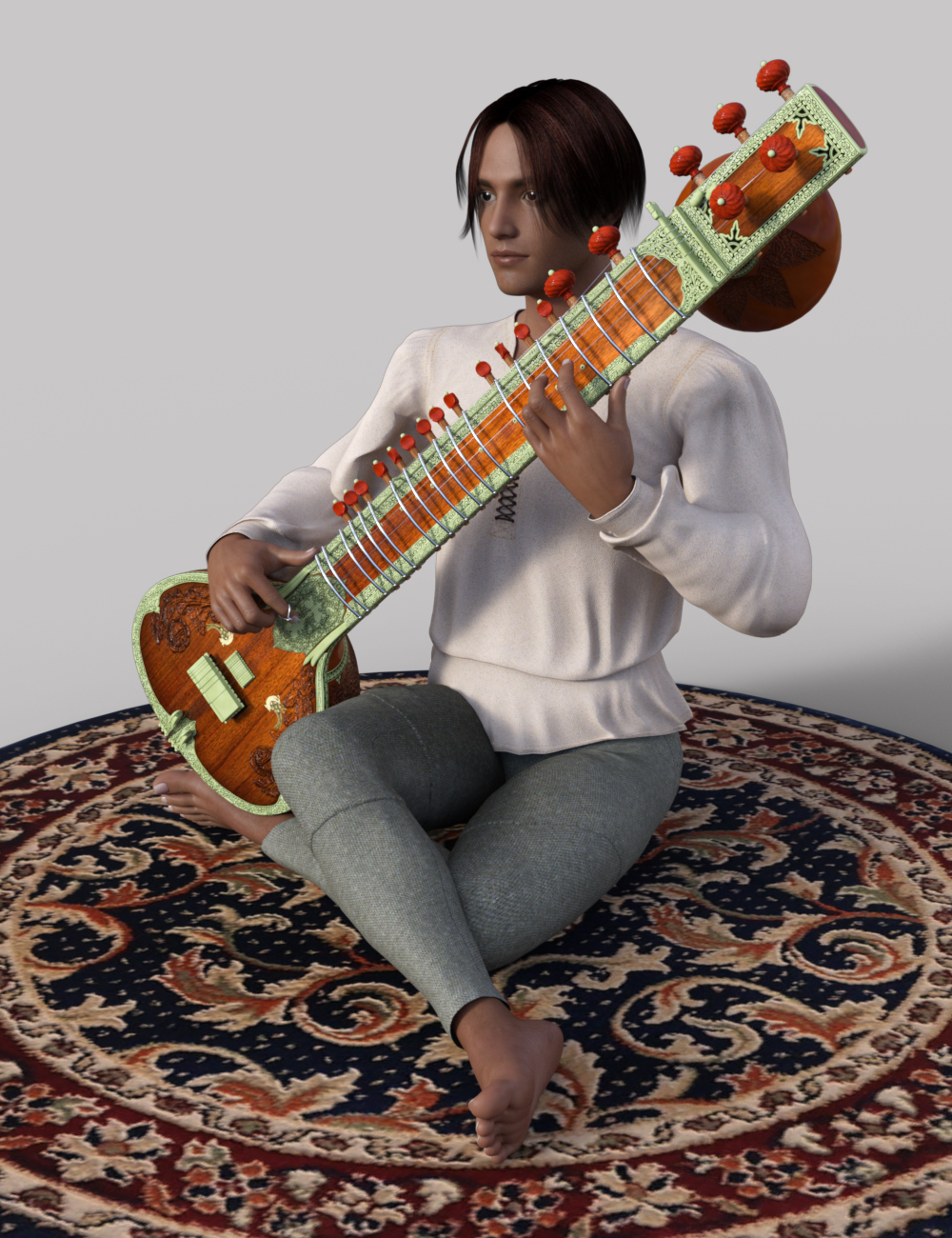 Sitar and Tabla | Daz 3D