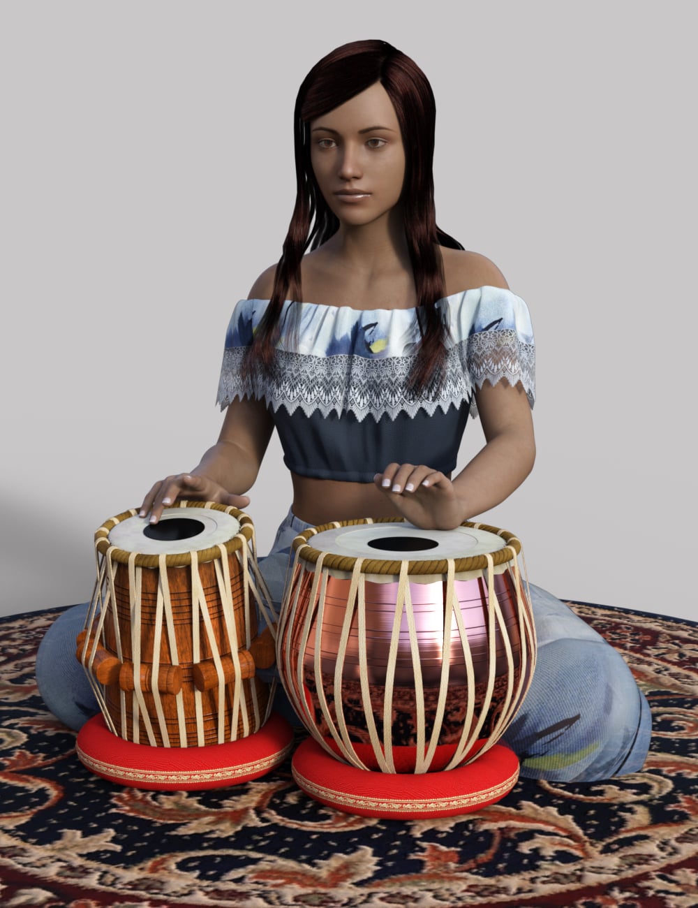 Sitar and Tabla | Daz 3D