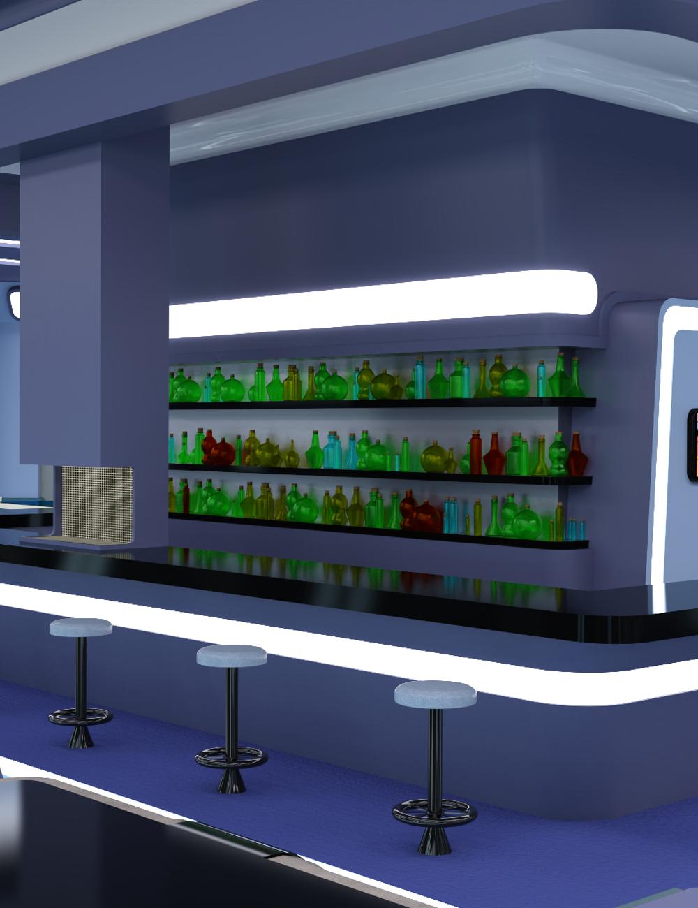Futuristic Bar and Lounge for DAZ Studio | Daz 3D