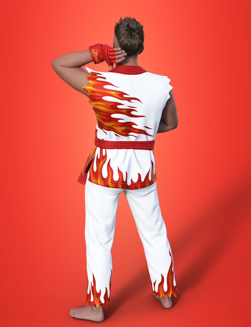 dForce Fiery Judo Outfit for Genesis 9 | Daz 3D