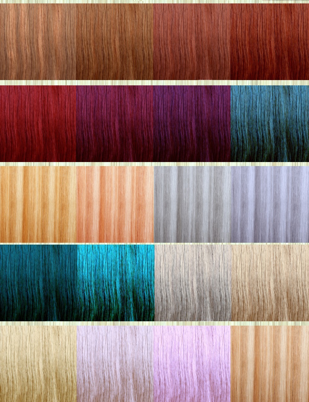 Colorbomb - Waterfall Hair Textures | Daz 3D