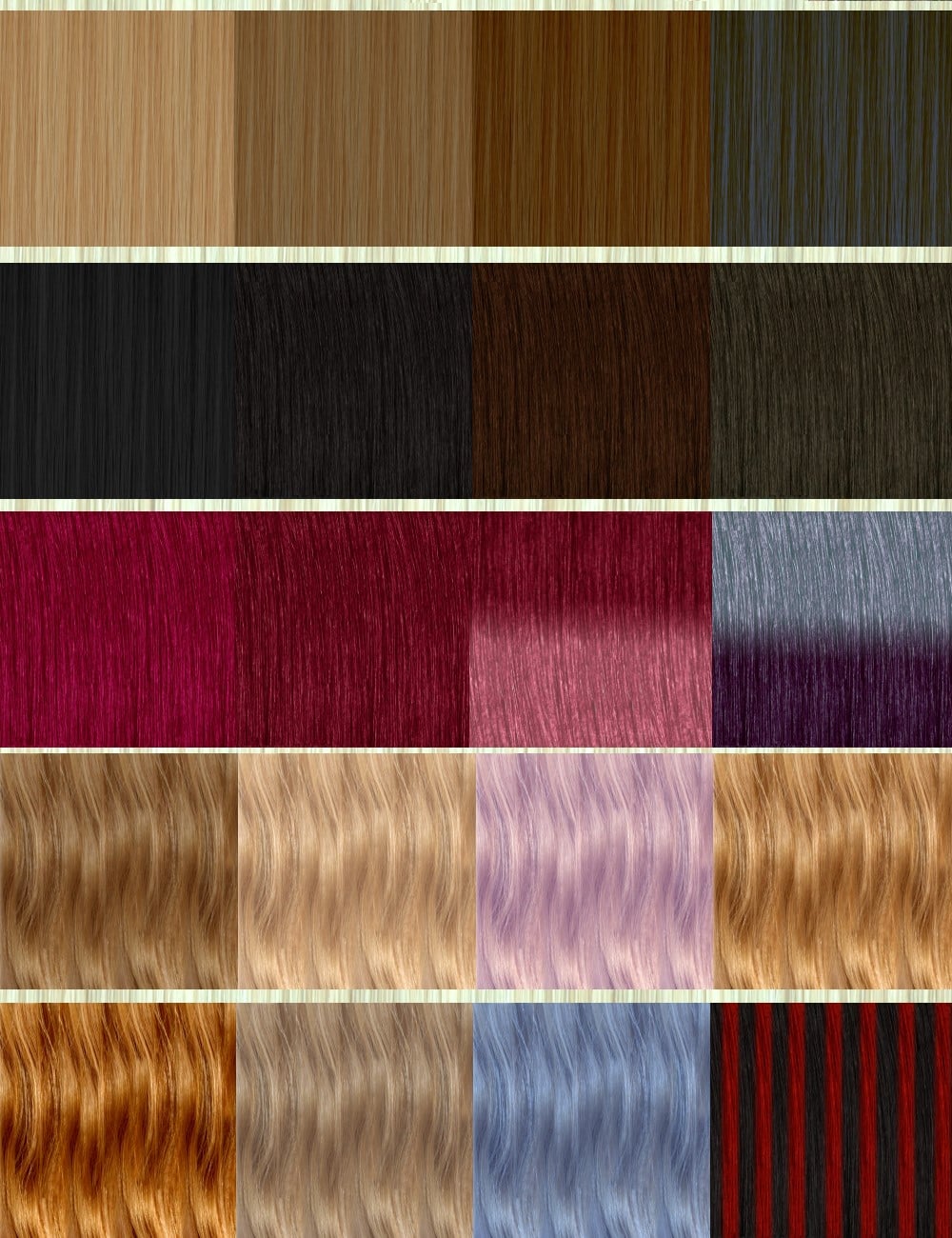 Colorbomb - Waterfall Hair Textures | Daz 3D