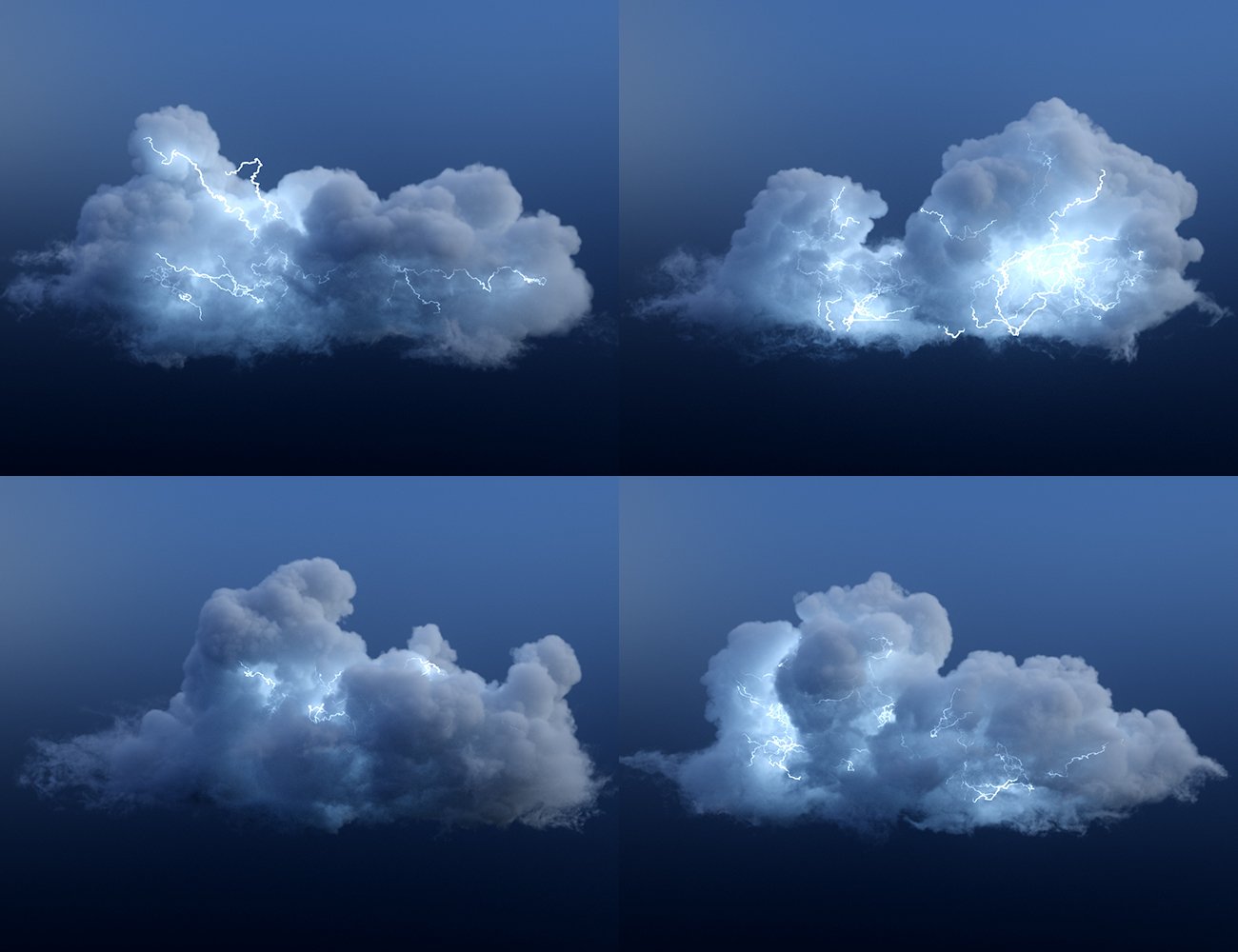 Storm Front - Lightning Cloud VDBs for Daz Studio | Daz 3D