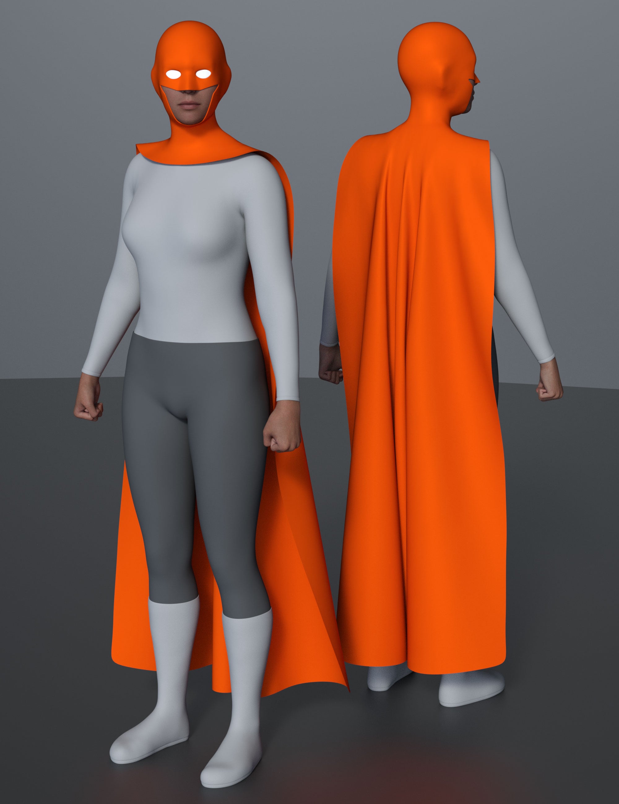 Cape And Cowl 004 MMKB Genesis 9 dForce | Daz 3D