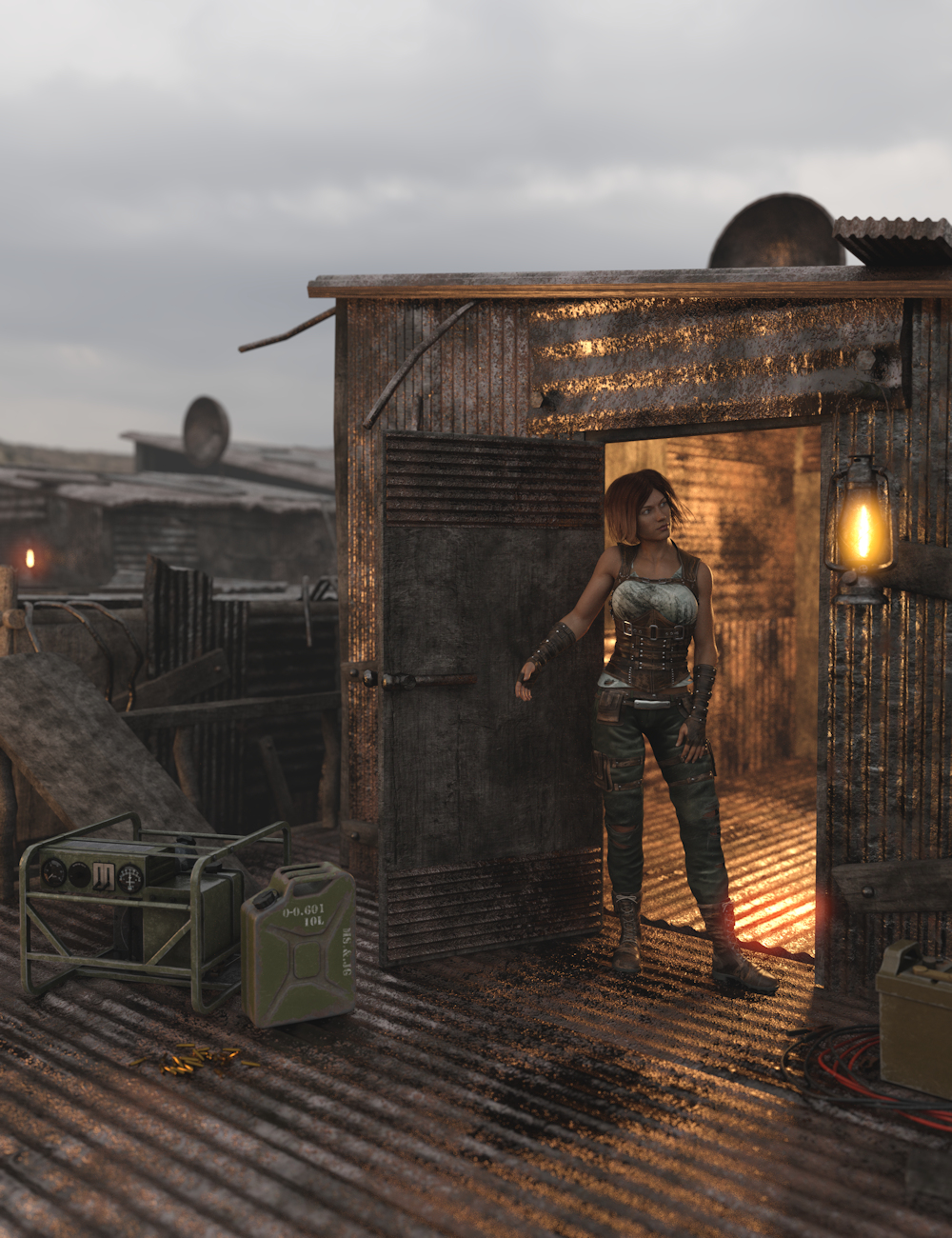 Post Apocalyptic Huts 1 | Daz 3D