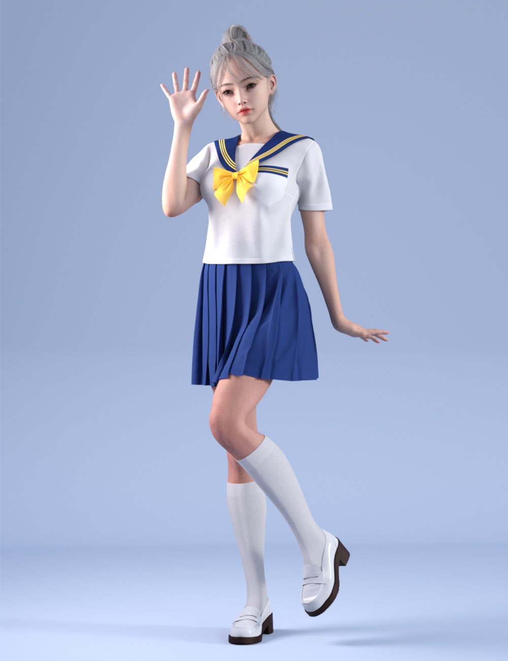 dForce HnC24 JP School Uniform Outfits for Genesis 9 | Daz 3D