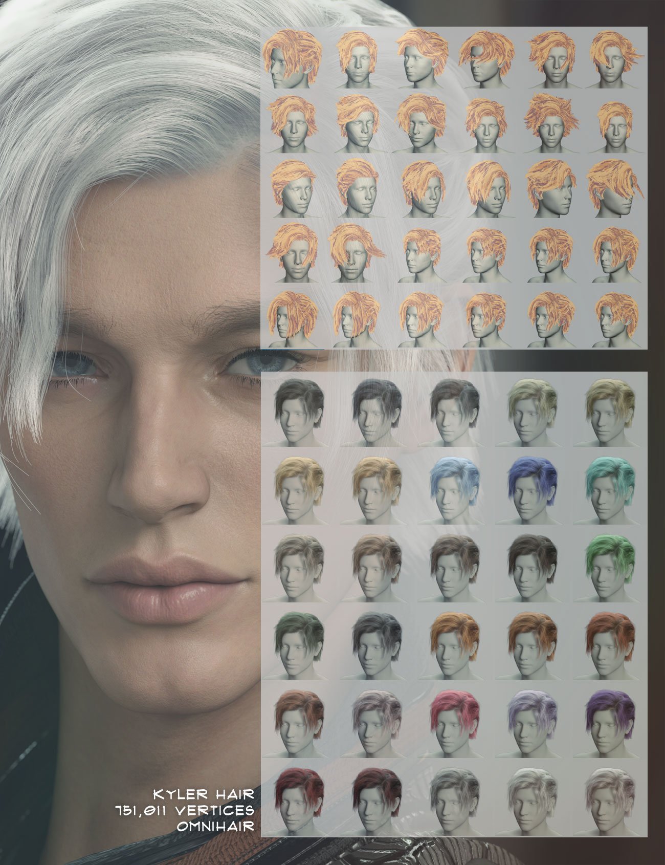 Dforce Kyler Hair For Genesis 9 Daz 3d