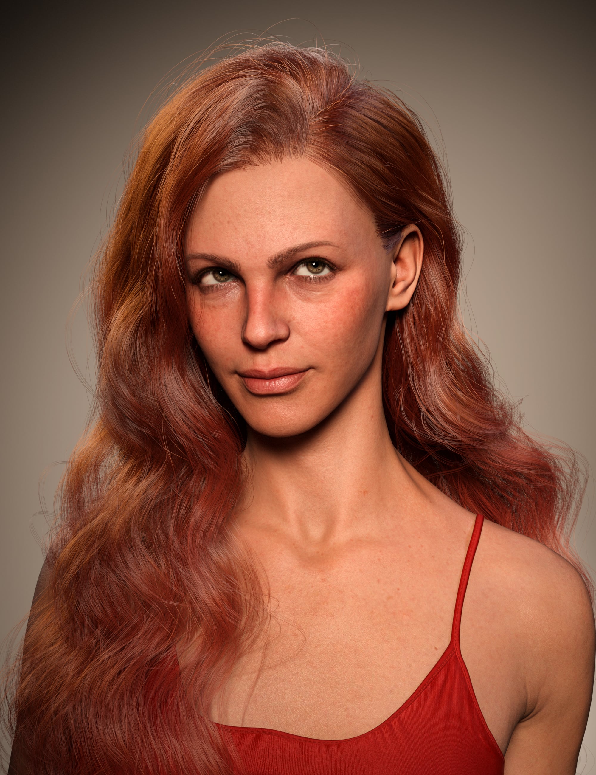 dForce FE Side Part Curly Long Hair for Genesis 9 | Daz 3D