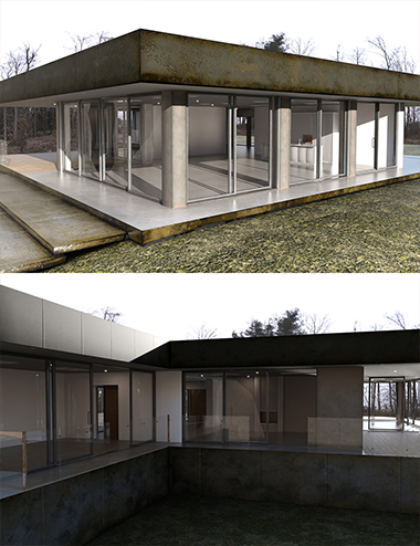 Residential House Builder Abandoned | Daz 3D