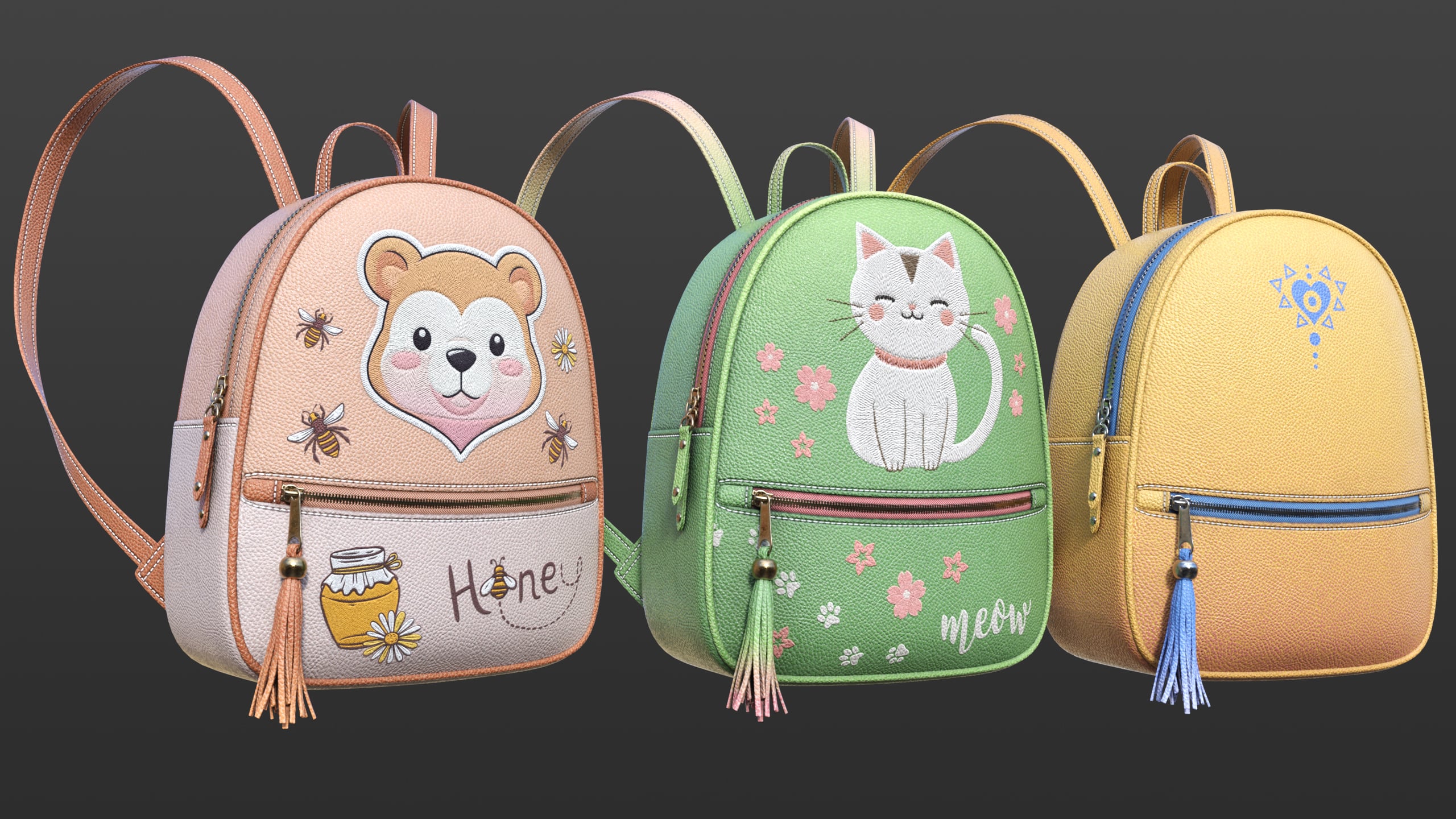 SE Cute Backpack and Pose Set for Genesis 9 and 8 Female | Daz 3D