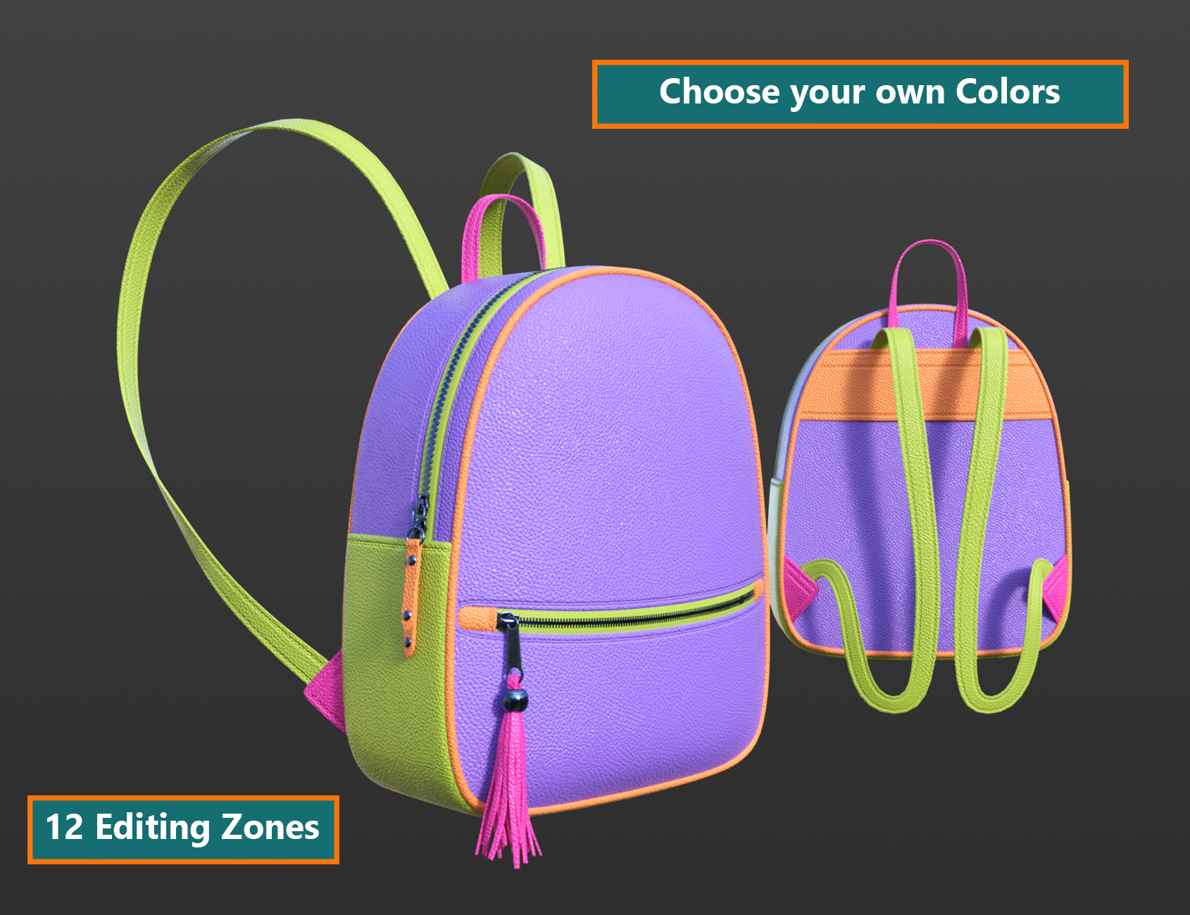 SE Cute Backpack and Pose Set for Genesis 9 and 8 Female | Daz 3D