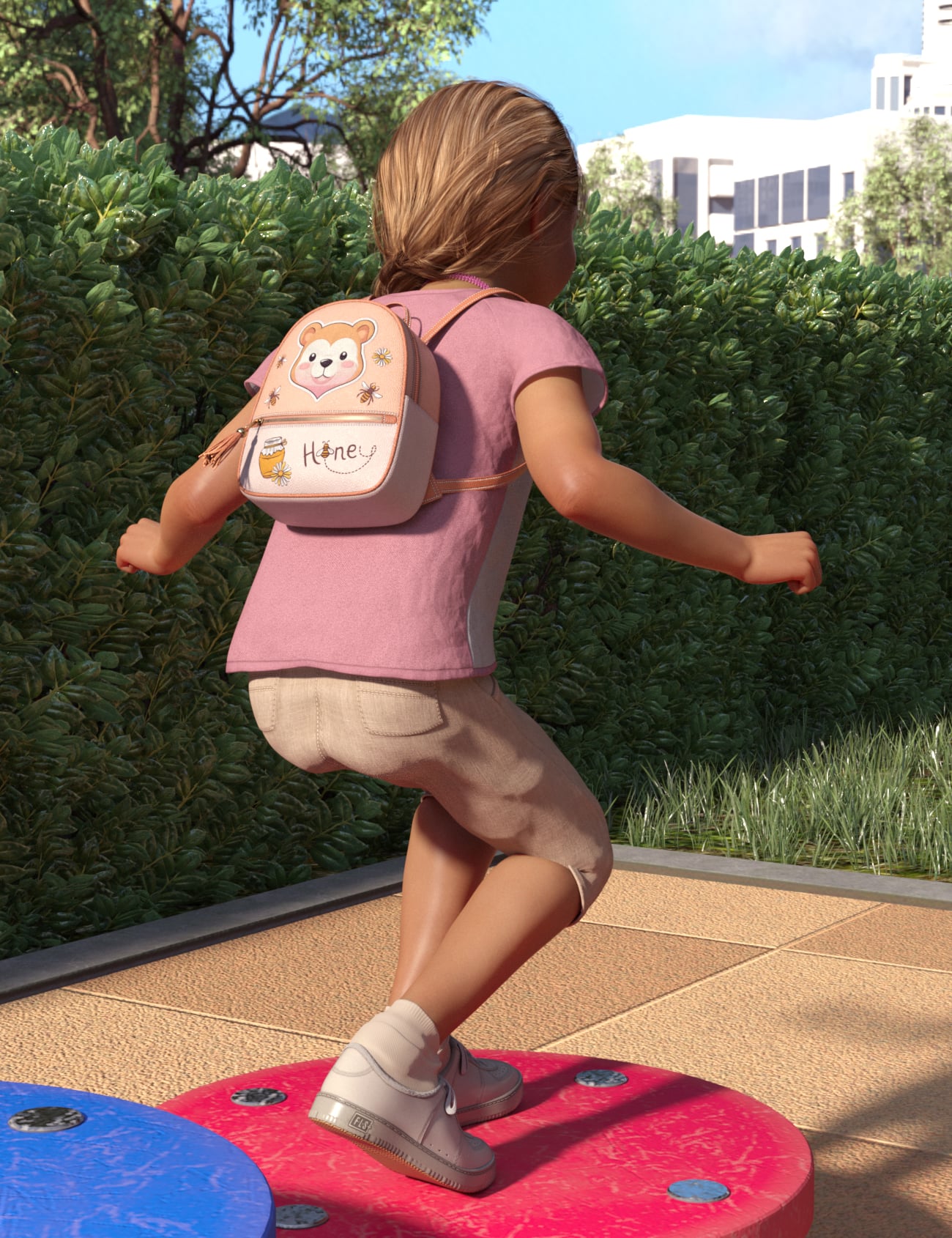 SE Cute Backpack and Pose Set for Genesis 9 and 8 Female | Daz 3D