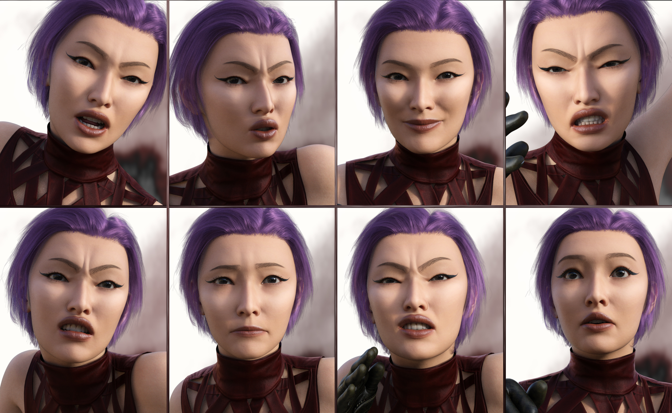JW Ninja Warrior Expressions for Kaede 9 | Daz 3D