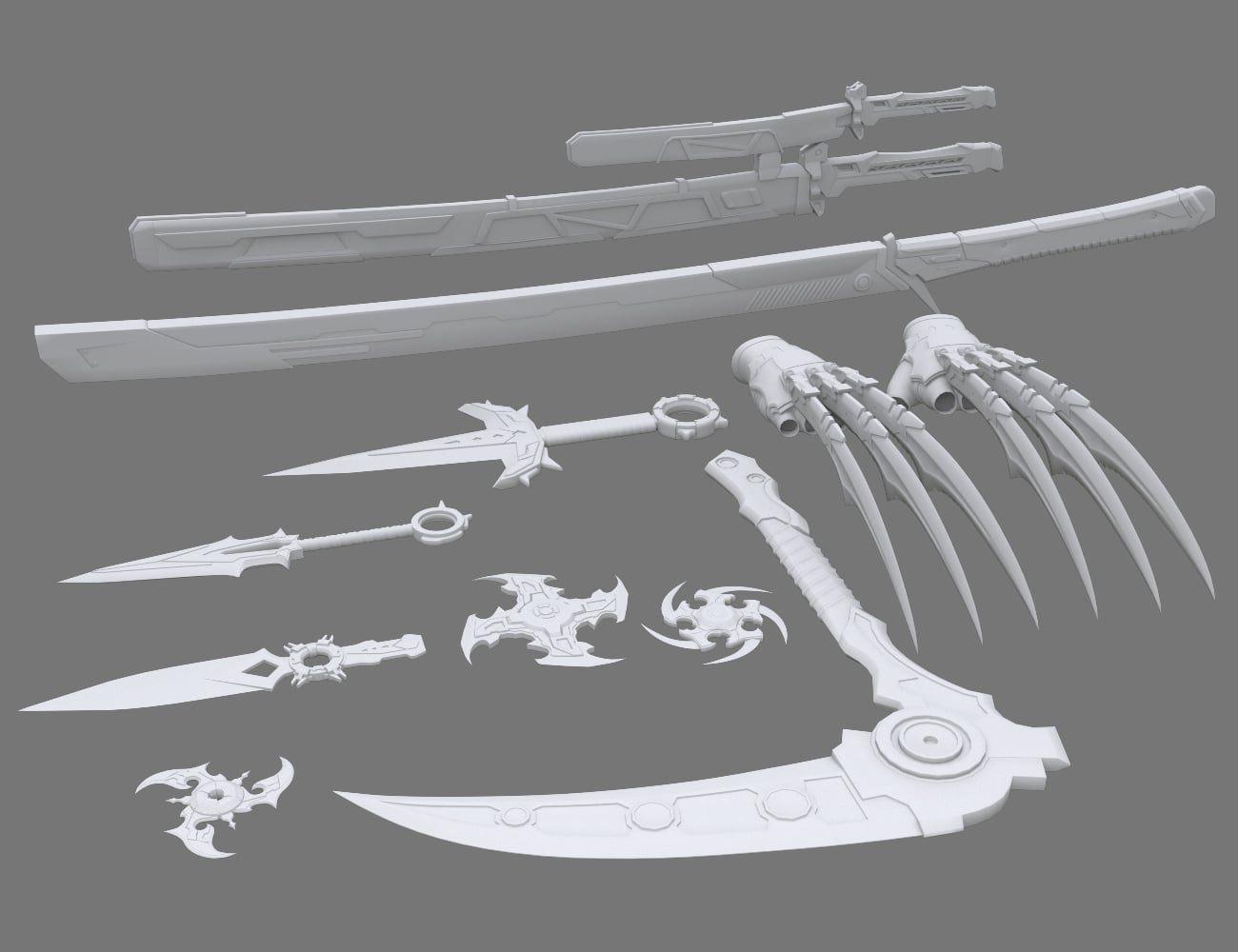 XI Cyberpunk Weapons Set | Daz 3D
