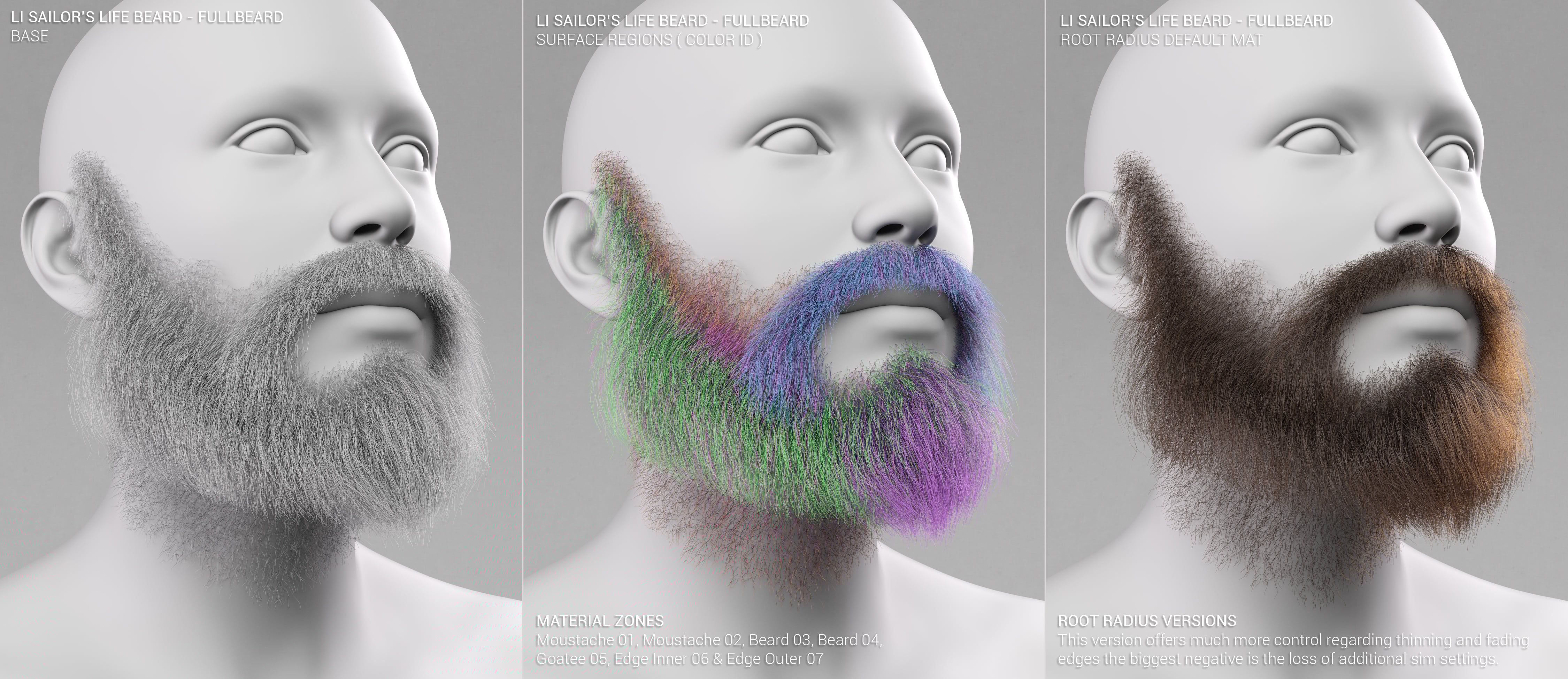 LI Sailor's Life Beard for Genesis 9 | Daz 3D