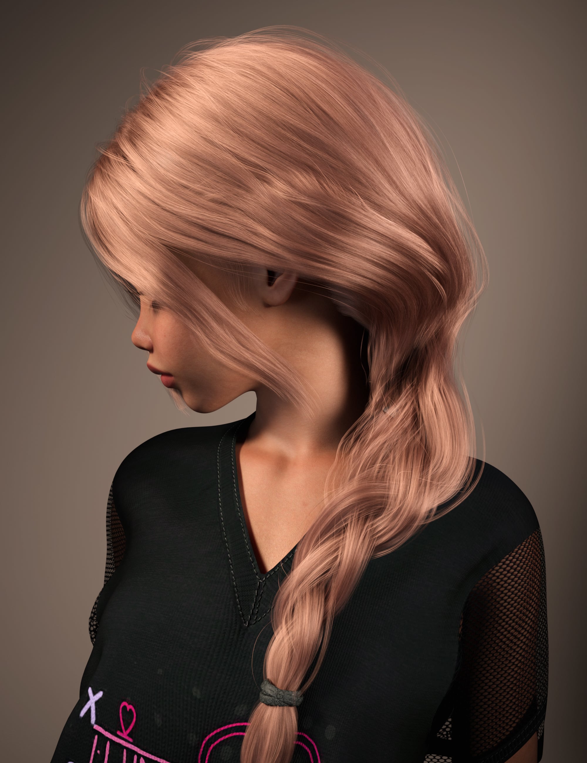 FE Big Twist Braid Hair for Genesis 9 | Daz 3D