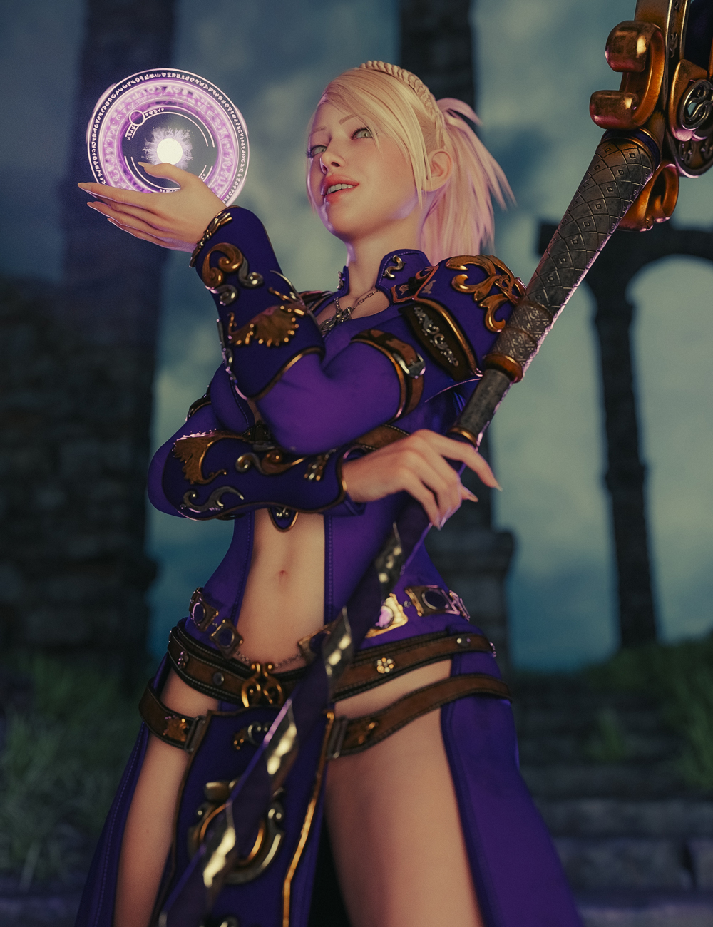Battle Mage Outfit for Genesis 8, 8.1 and 9 Females | Daz 3D