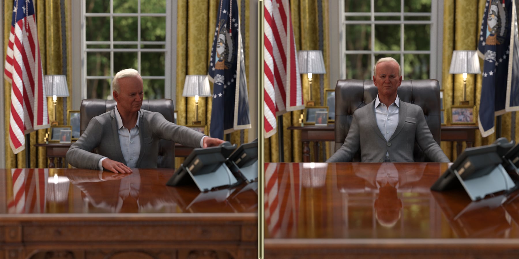 Commander in Chief Poses for Genesis 9 Base and XI Presidential Office ...