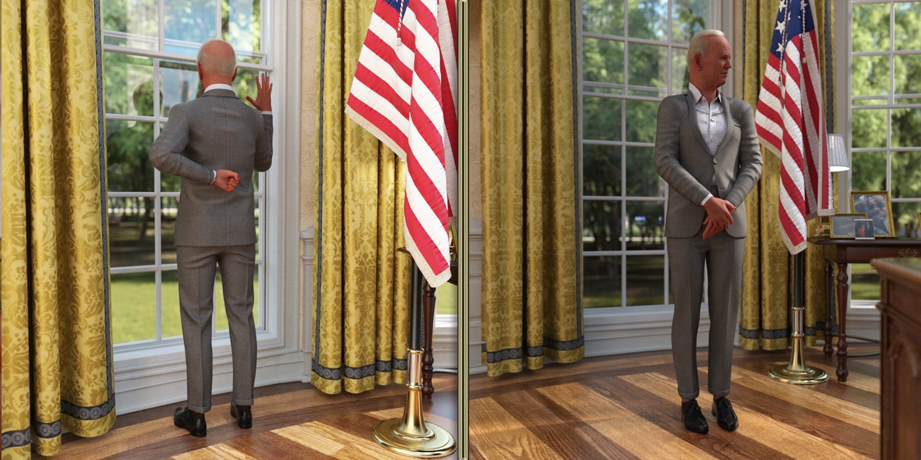 Commander in Chief Poses for Genesis 9 Base and XI Presidential Office ...
