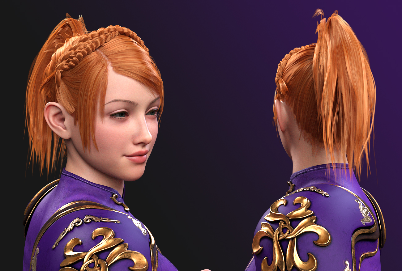 Battle Mage Hair for Genesis 8, 8.1 and 9 Females | Daz 3D