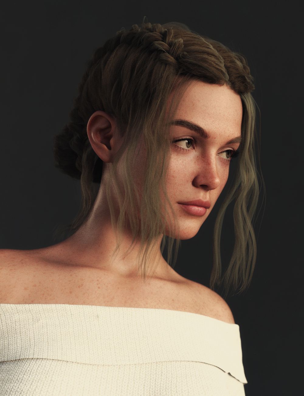 CS Dual Buns Hair for Genesis 9 | Daz 3D