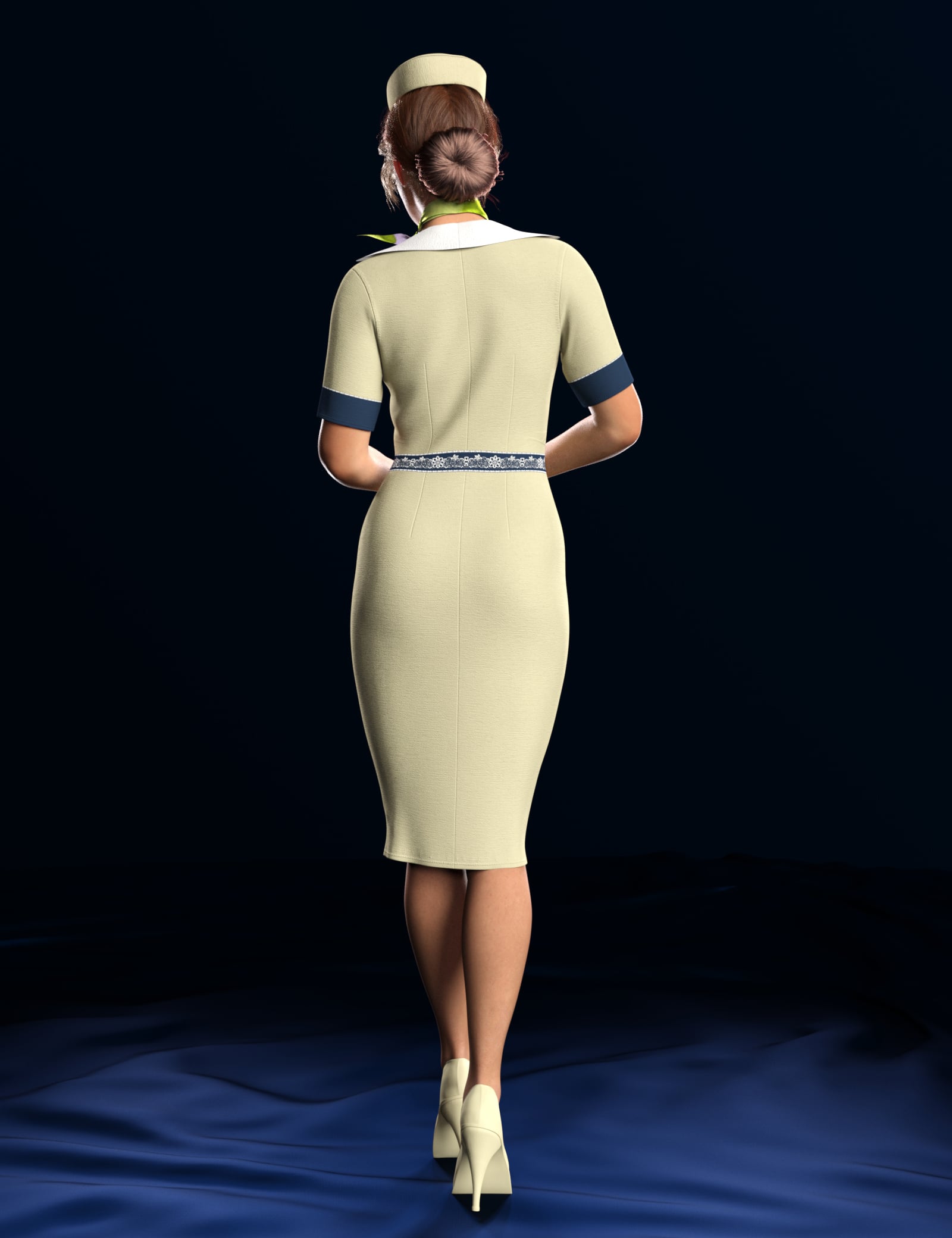 dForce MK Stewardess Uniform for Genesis 9 | Daz 3D