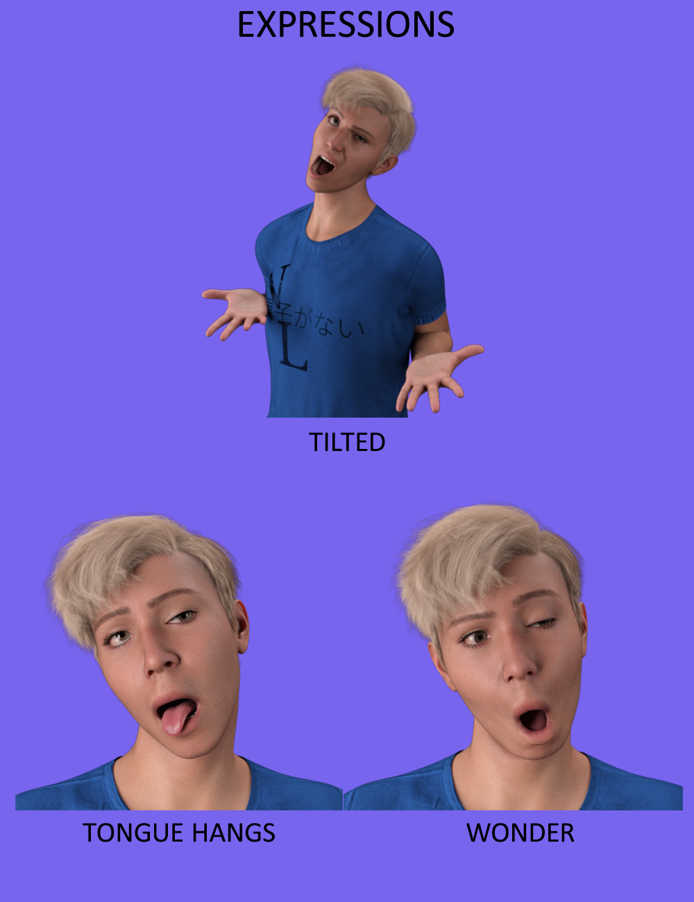 Pull Faces Expressions for Genesis 9 | Daz 3D