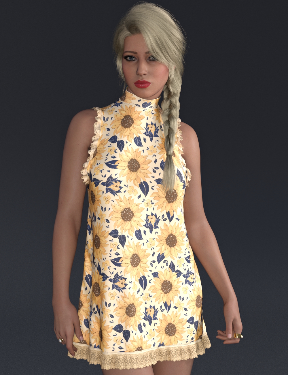 A97 dForce Emma Dress for Genesis 8 and 9 Females | Daz 3D