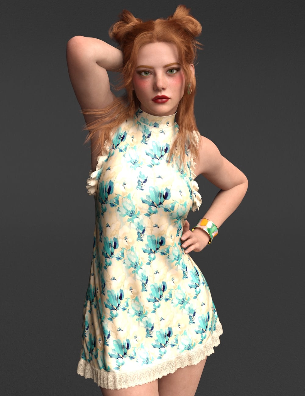 A97 dForce Emma Dress for Genesis 8 and 9 Females | Daz 3D