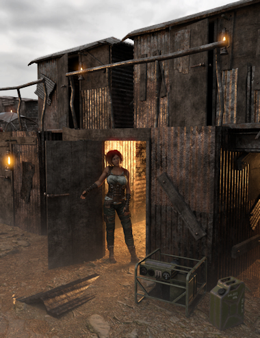 Post Apocalyptic Huts 2 | Daz 3D