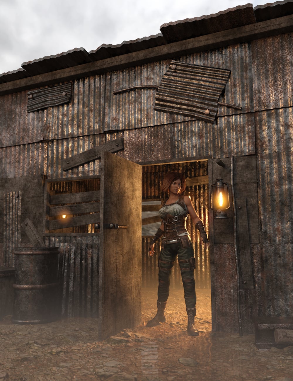 Post Apocalyptic Huts 2 | Daz 3D