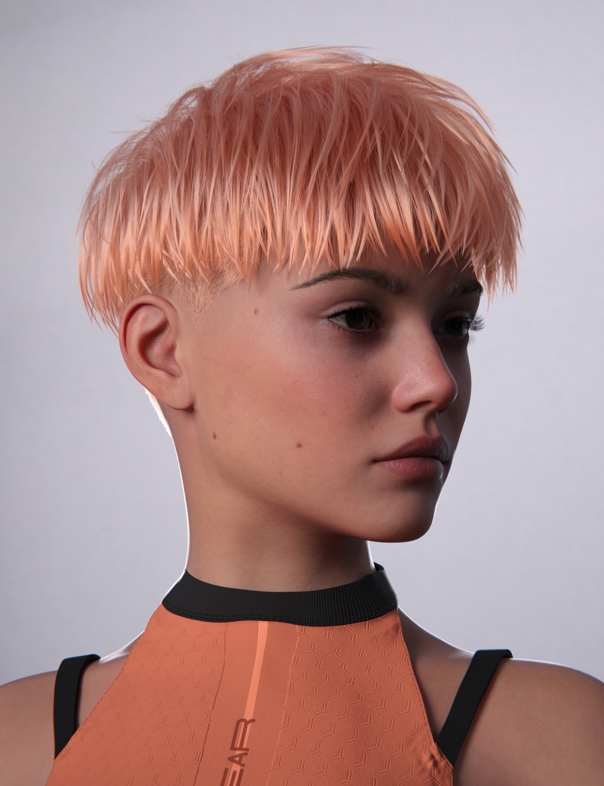 dForce AK Neat Hair for Genesis 9, 8, and 8.1 | Daz 3D