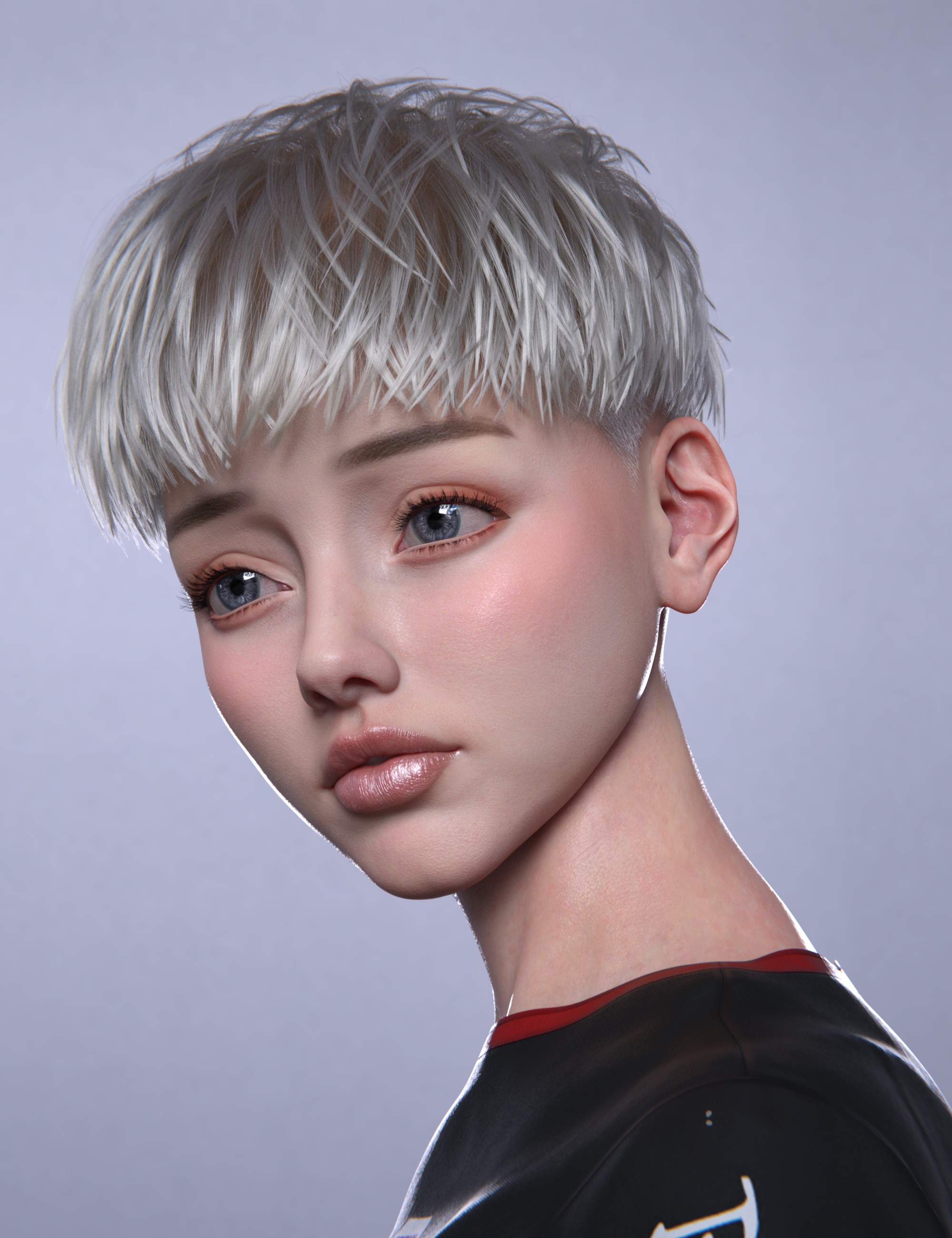 dForce AK Neat Hair for Genesis 9, 8, and 8.1 | Daz 3D