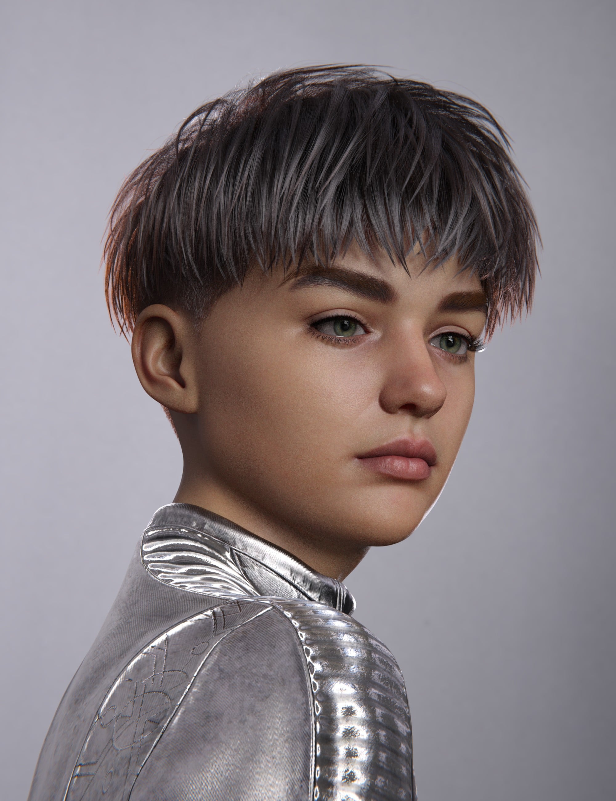 dForce AK Neat Hair for Genesis 9, 8, and 8.1 | Daz 3D
