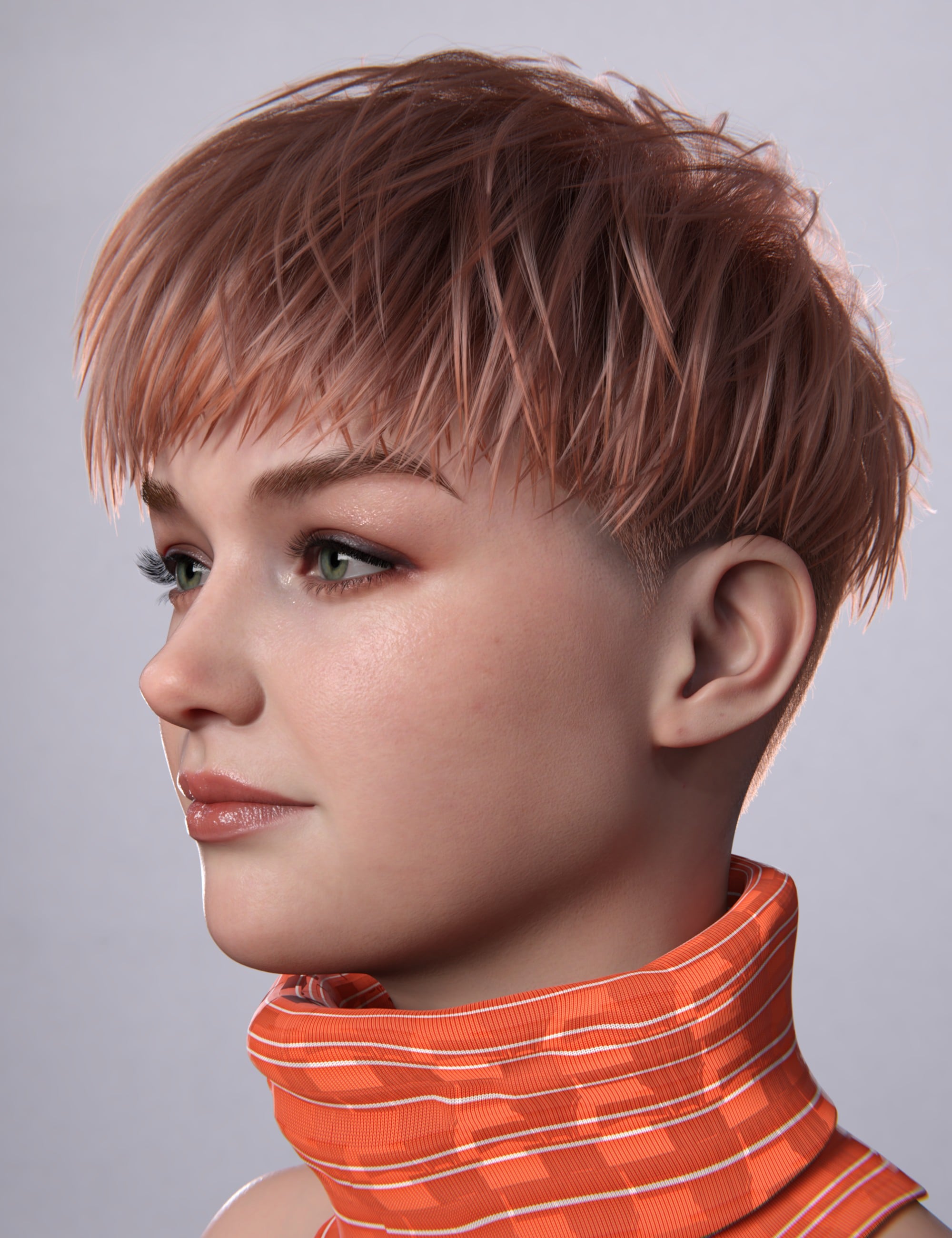 dForce AK Neat Hair for Genesis 9, 8, and 8.1 | Daz 3D