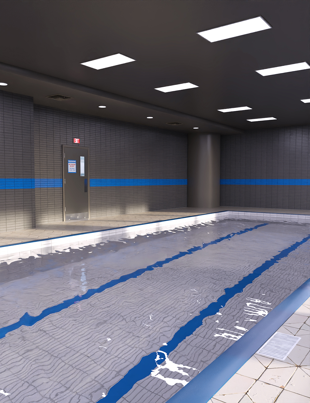 Urban Indoor Pool | Daz 3D