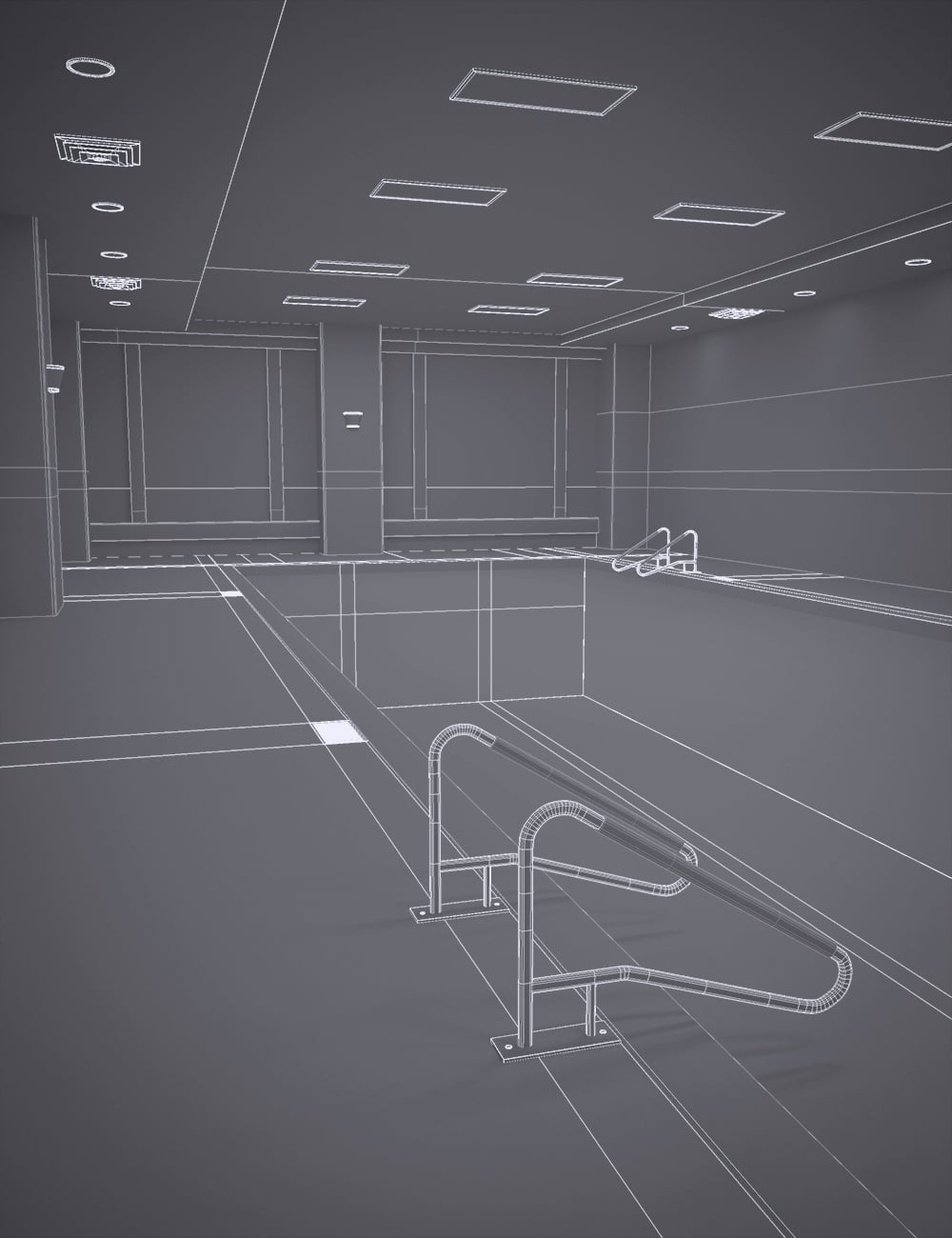 Urban Indoor Pool | Daz 3D