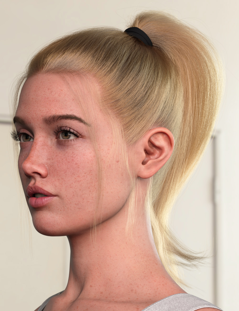 dForce Strand-Based Flirty Casual Ponytail Hair Color Expansion | Daz 3D