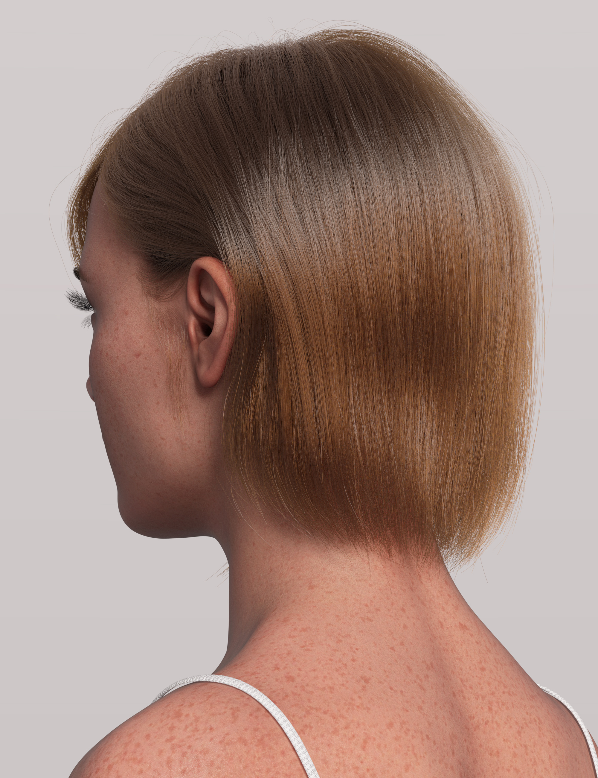 dForce Strand-Based Behind Ear Style Bob Hair for Genesis 9 | Daz 3D