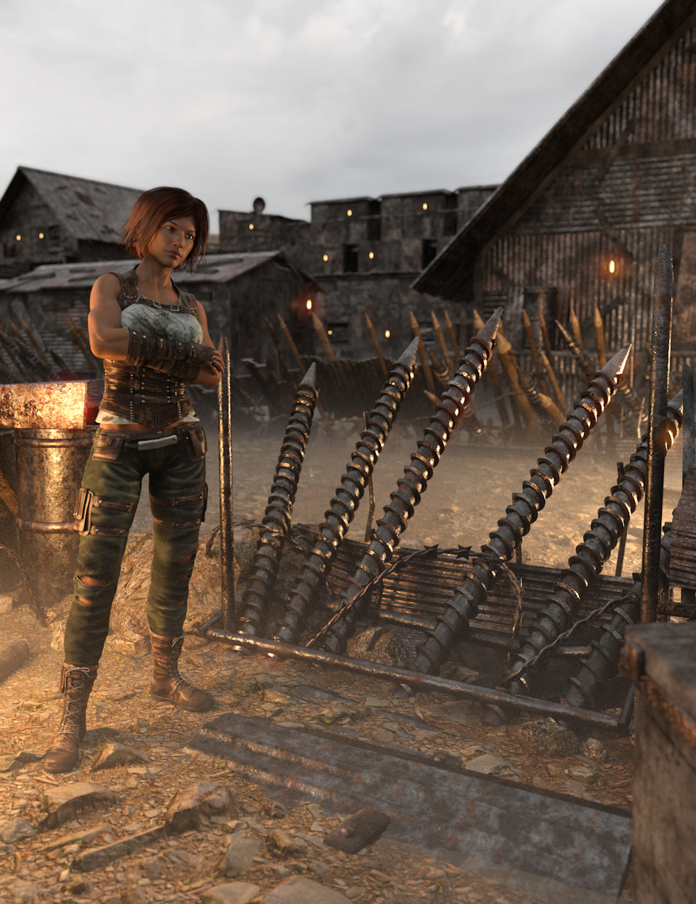 Post Apocalyptic Pallisades 1 | Daz 3D