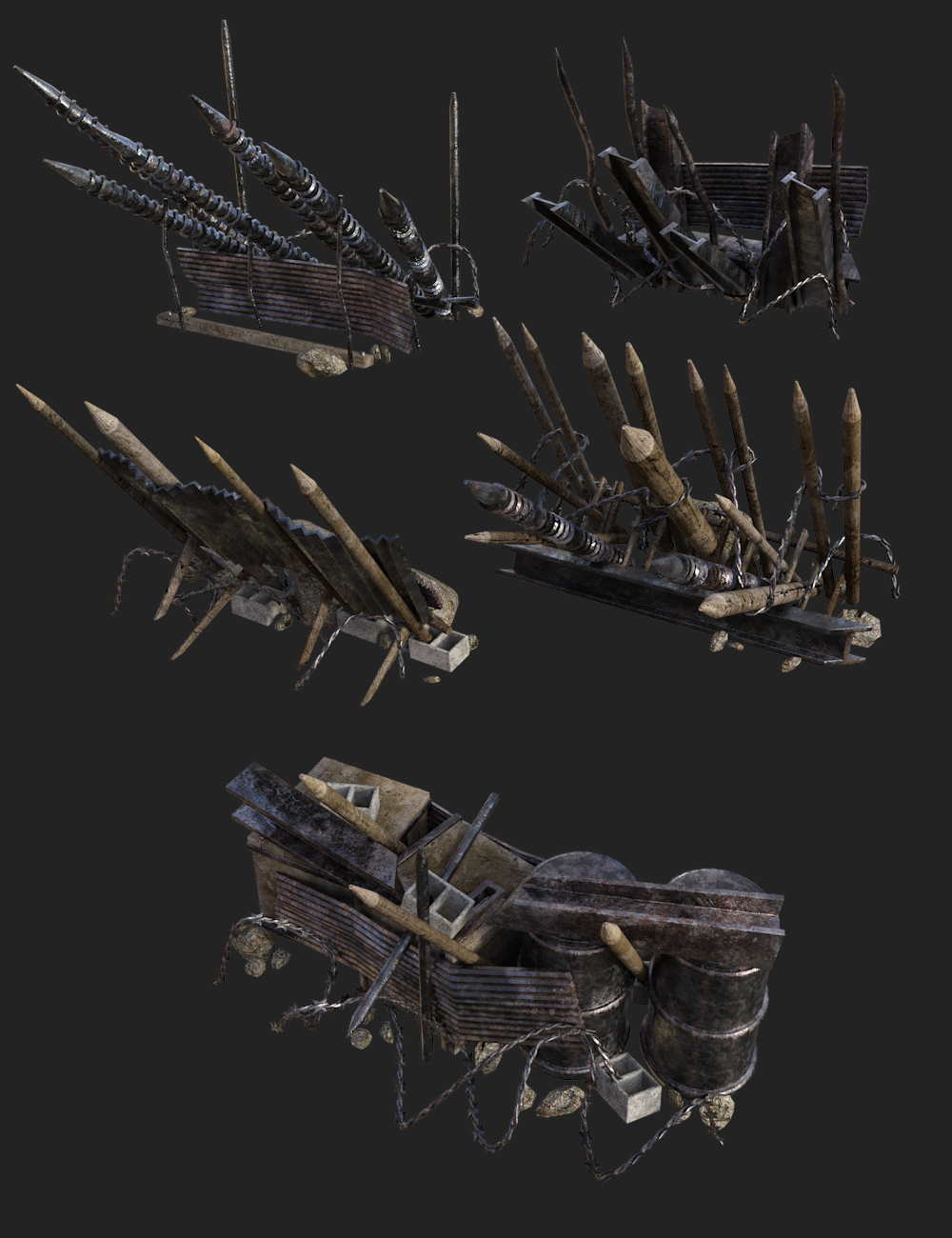 Post Apocalyptic Pallisades 1 | Daz 3D