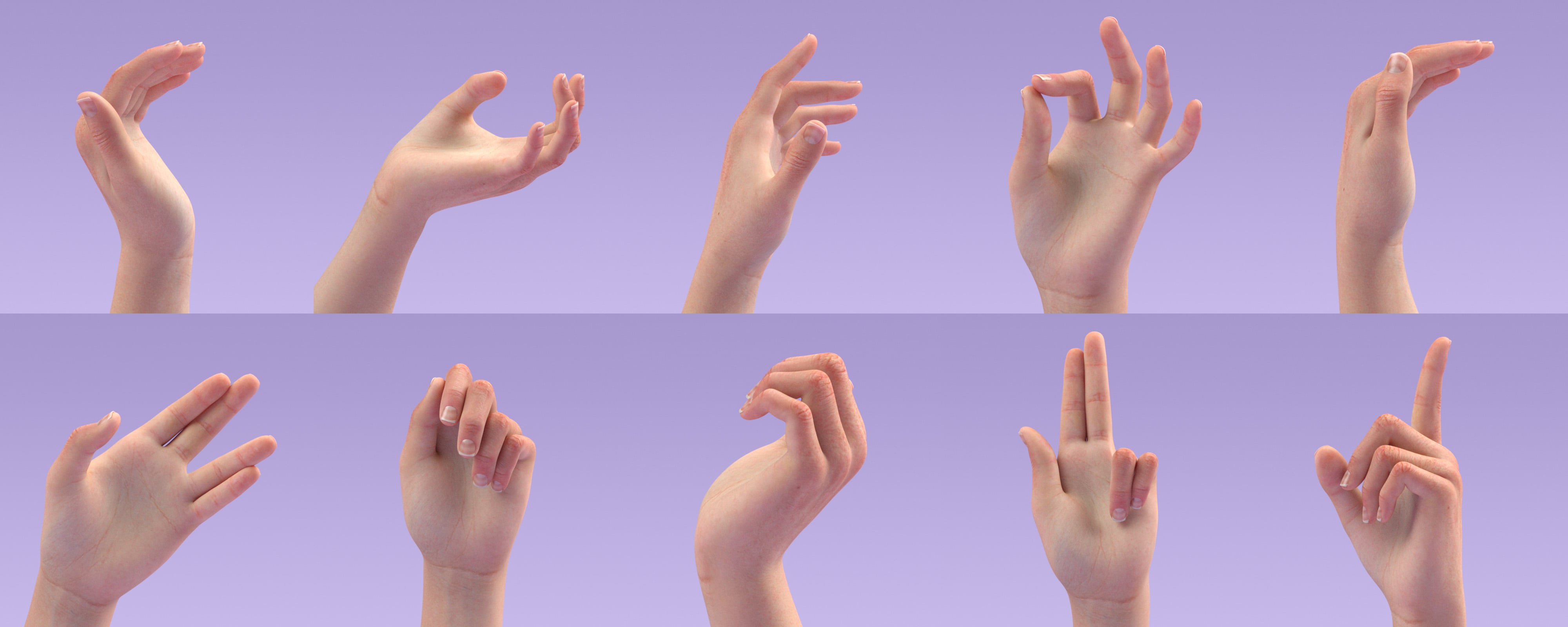 101 Series: Silk Hand Poses for Genesis 9 and 8 | Daz 3D