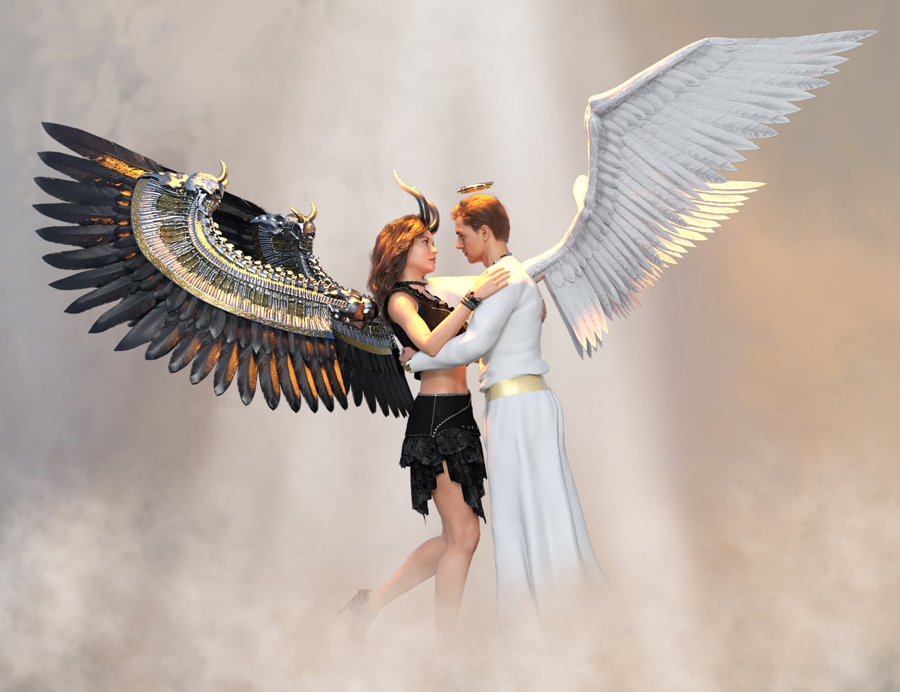Wings of Darkness for Genesis 9, 8.1, 8, and 3 | Daz 3D