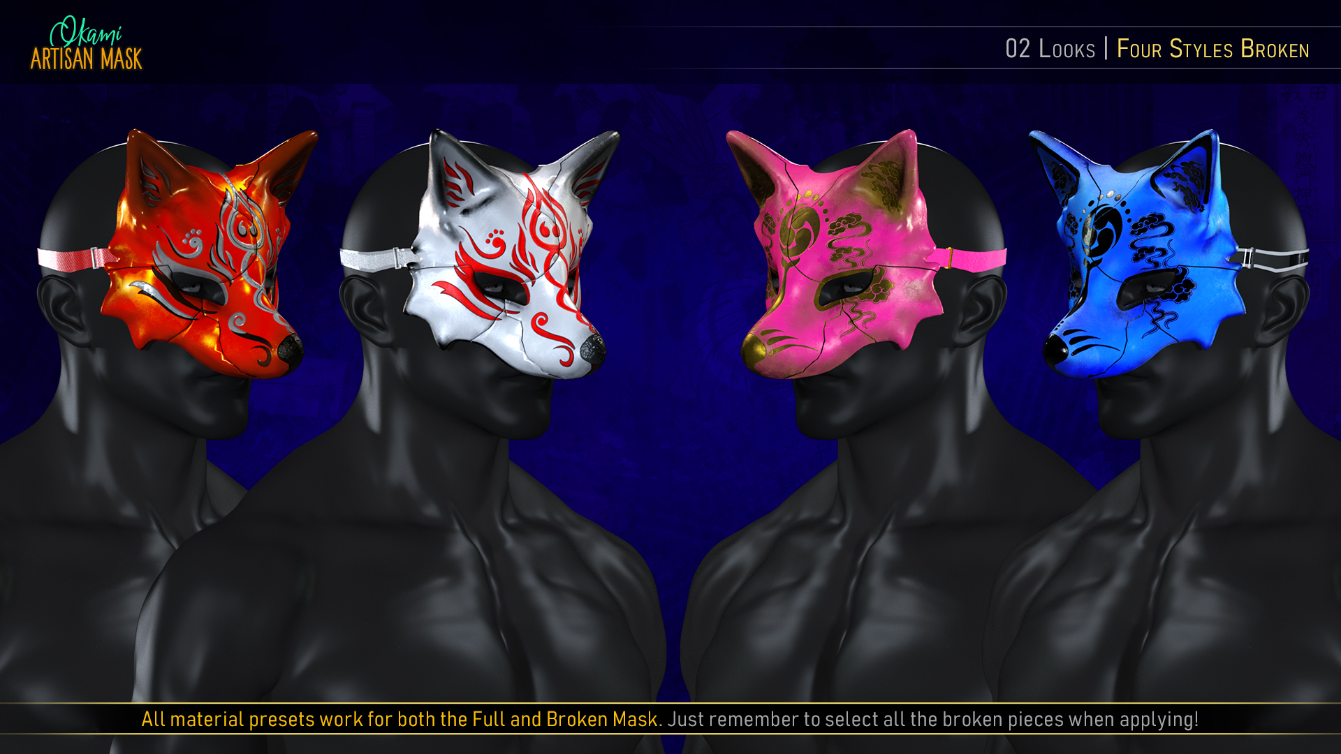 FPE Artisan Mask Okami for Genesis 8 and 9 | Daz 3D
