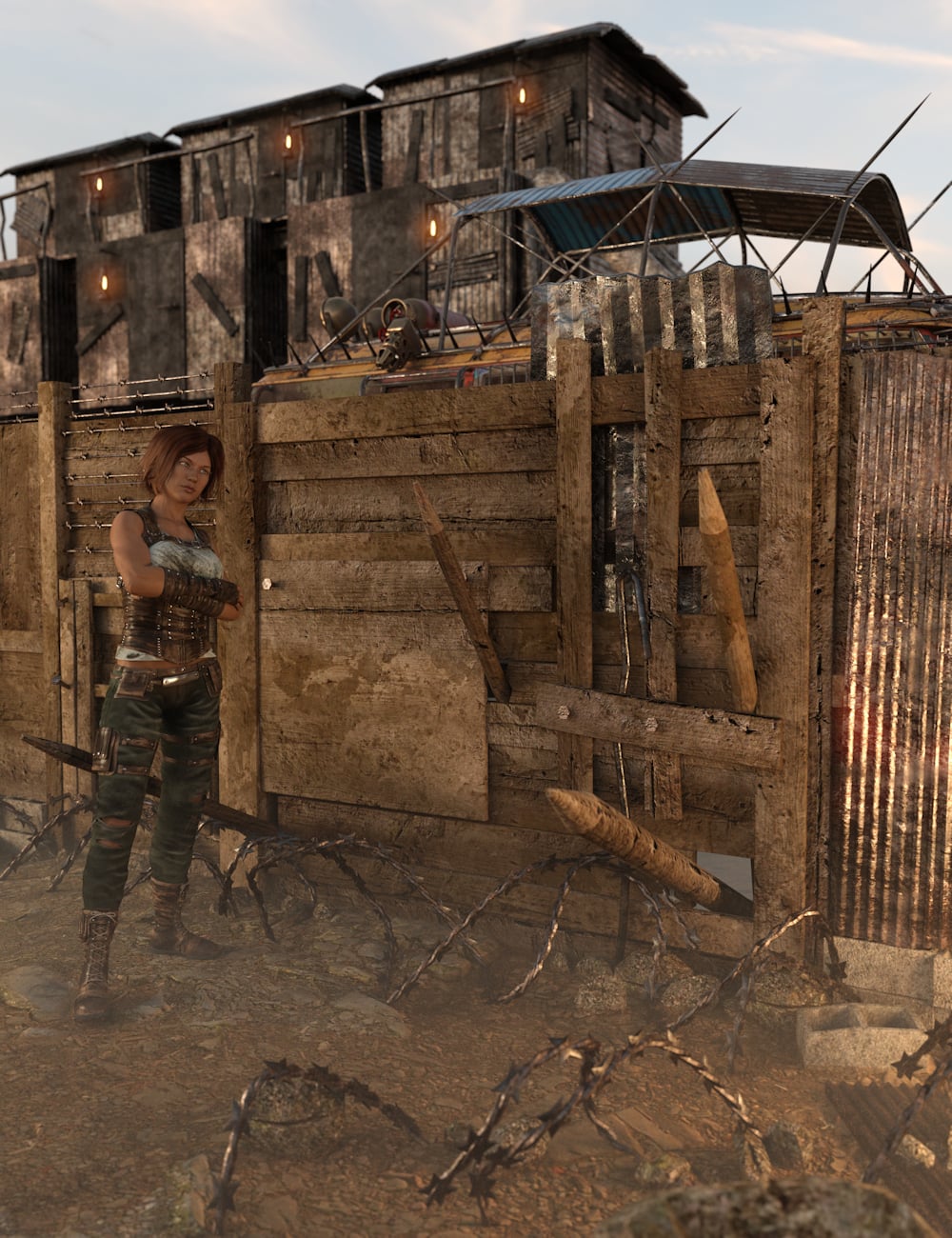 Post Apocalyptic Pallisades 2 | Daz 3D