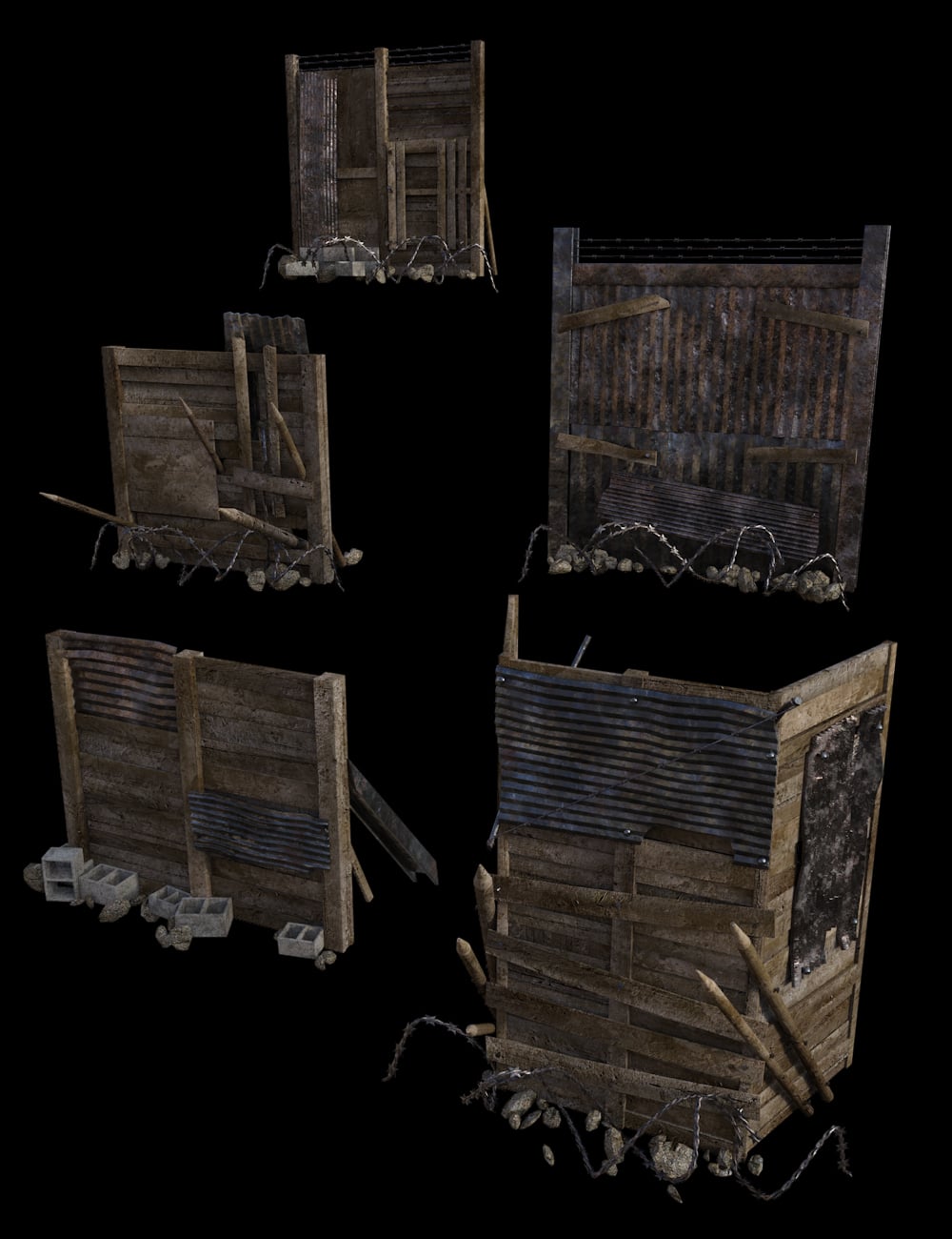 Post Apocalyptic Pallisades 2 | Daz 3D
