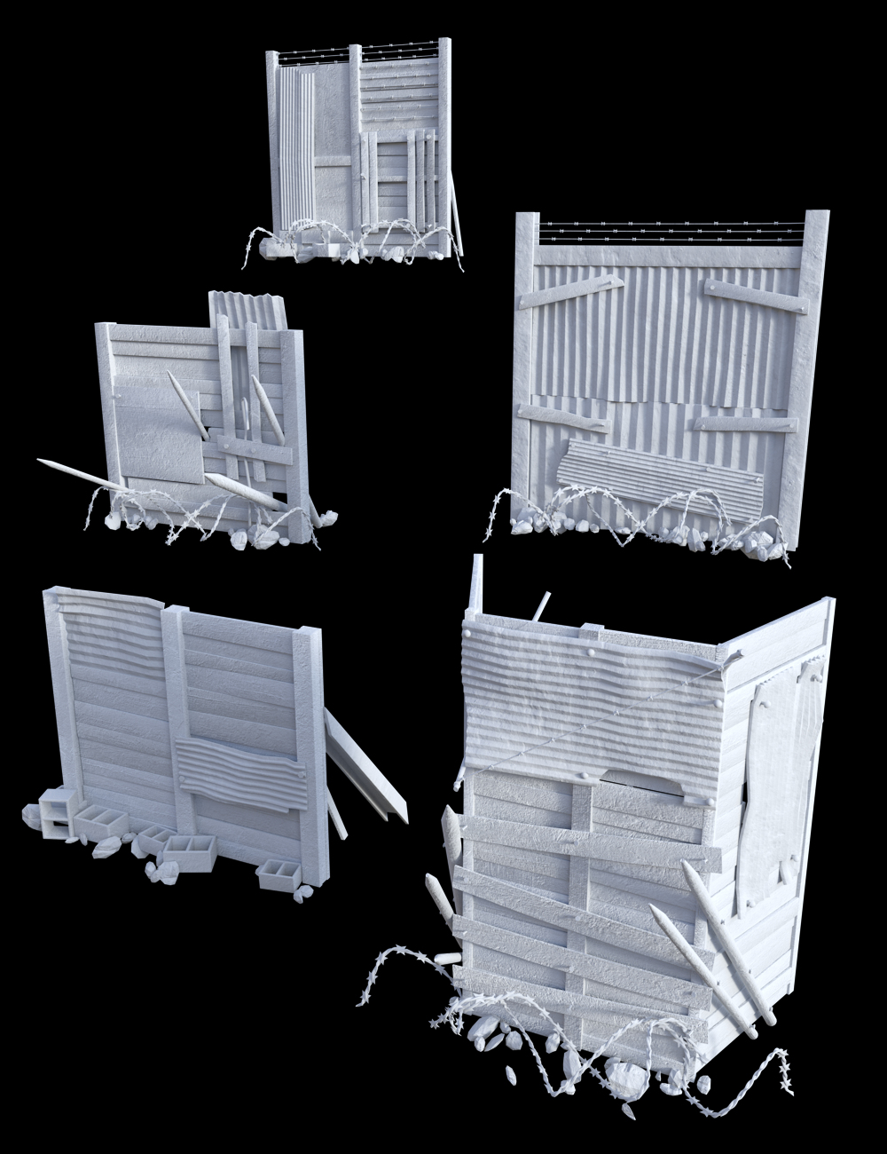 Post Apocalyptic Pallisades 2 | Daz 3D
